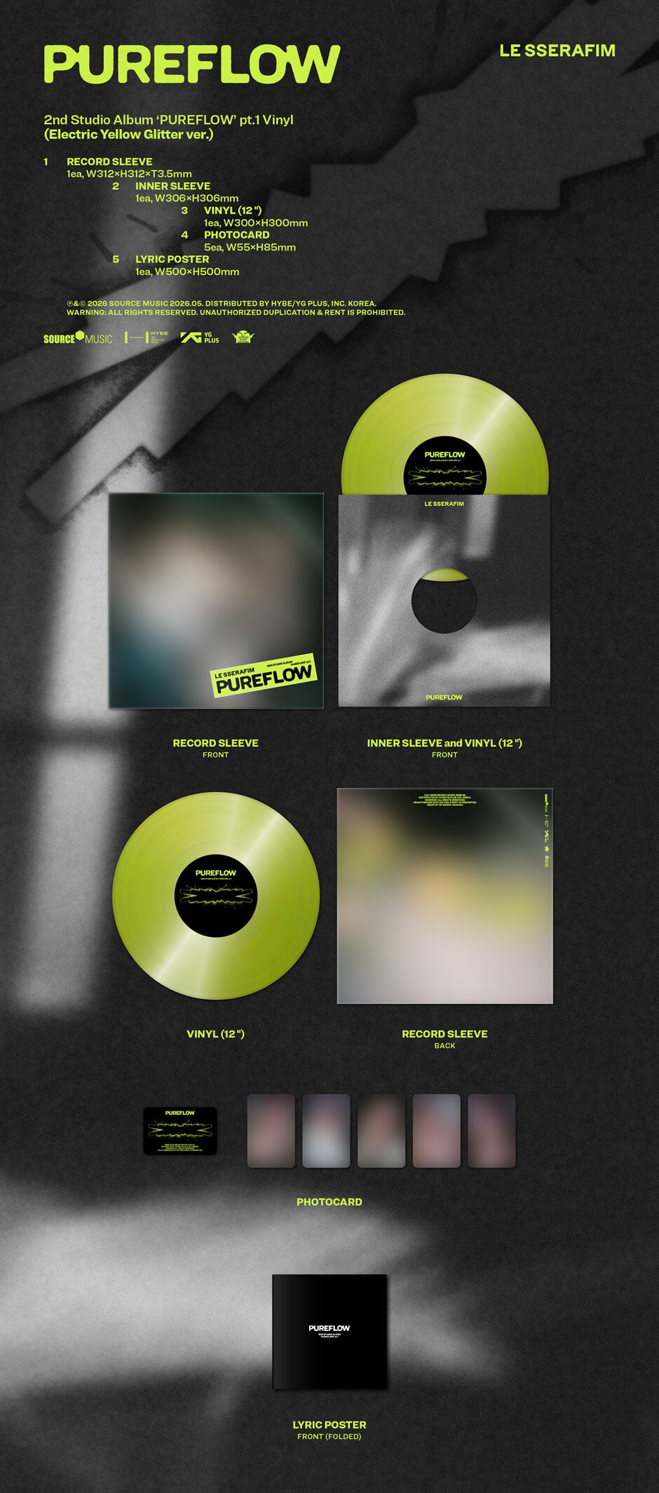 [PRE-ORDER] LE SSERAFIM - PUREFLOW pt.1 (2nd Studio Album) LP - Source ...