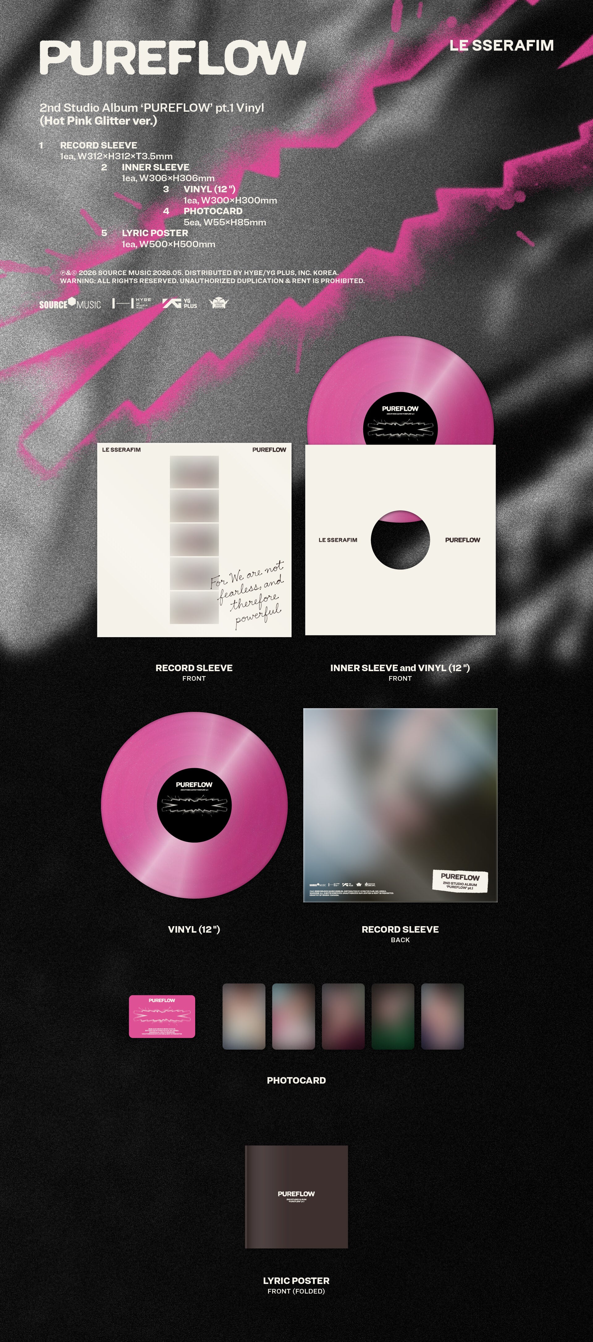 [PRE-ORDER] LE SSERAFIM - PUREFLOW pt.1 (2nd Studio Album) LP - Source ...